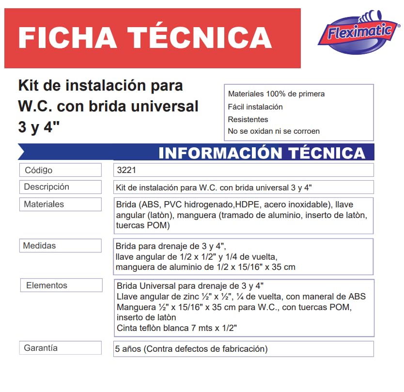 Brida WC - Ferreteria Y Herramientas