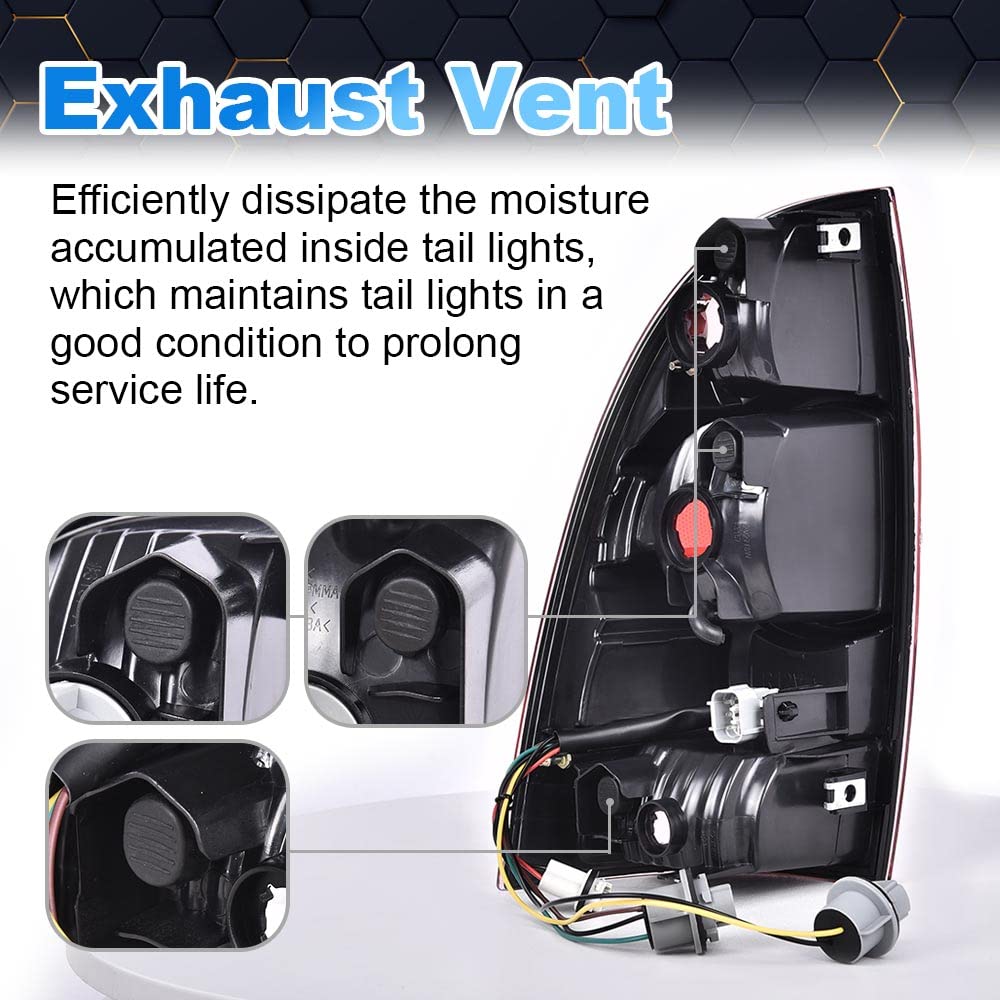 PIT66 Tail Light Rear Brake Lamp Driver + Passenger Side W/O Bulbs ...