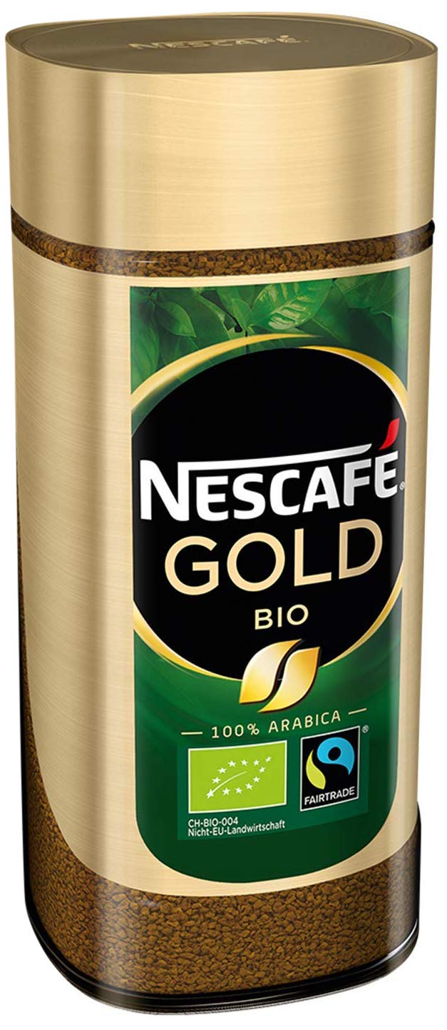 NESCAFÉ GOLD Bio, löslicher Bohnenkaffee aus 100% Arabica Kaffeebohnen ...