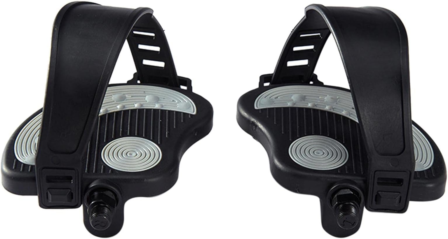 Tongdejing Exercise Bike Pedals with Straps, 1/2 9/16 Thread Heavy-Duty ...