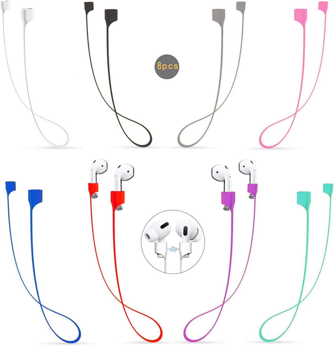 Amazon.com: Guran Earphone Strap Magnetic Strong Cord Anti-Lost Sports ...