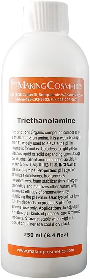 MakingCosmetics - Triethanolamine - 8.4floz / 250ml - Cosmetic ...