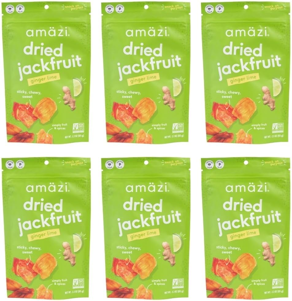 Amazon.com: Amazi Foods, Dried Jackfruit, Ginger Lime, All Natural ...