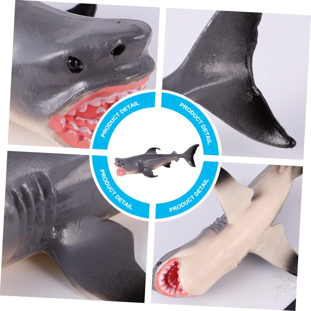 Totority Plastic Simulation Great White Shark Model sea Animal Toys ...