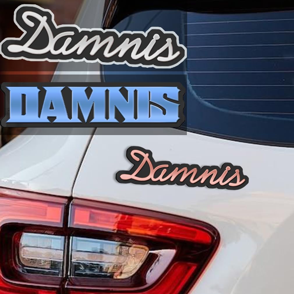 Amazon.com: Custom Car Emblem Text Number, Personalized 3D Metal Letter ...