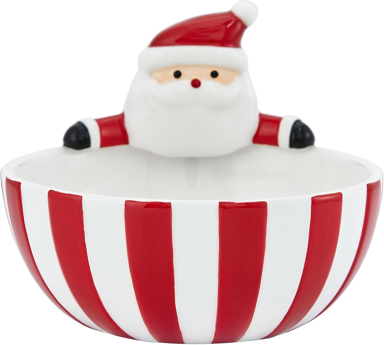 Amazon.com | Bico Santa Claus Hand Painted Ceramic 18oz Candy Bowl, for ...