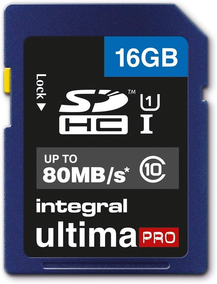 Integral 16GB SD card High Speed memory SDHC Up to 100MB/s V10 UHS U1 ...