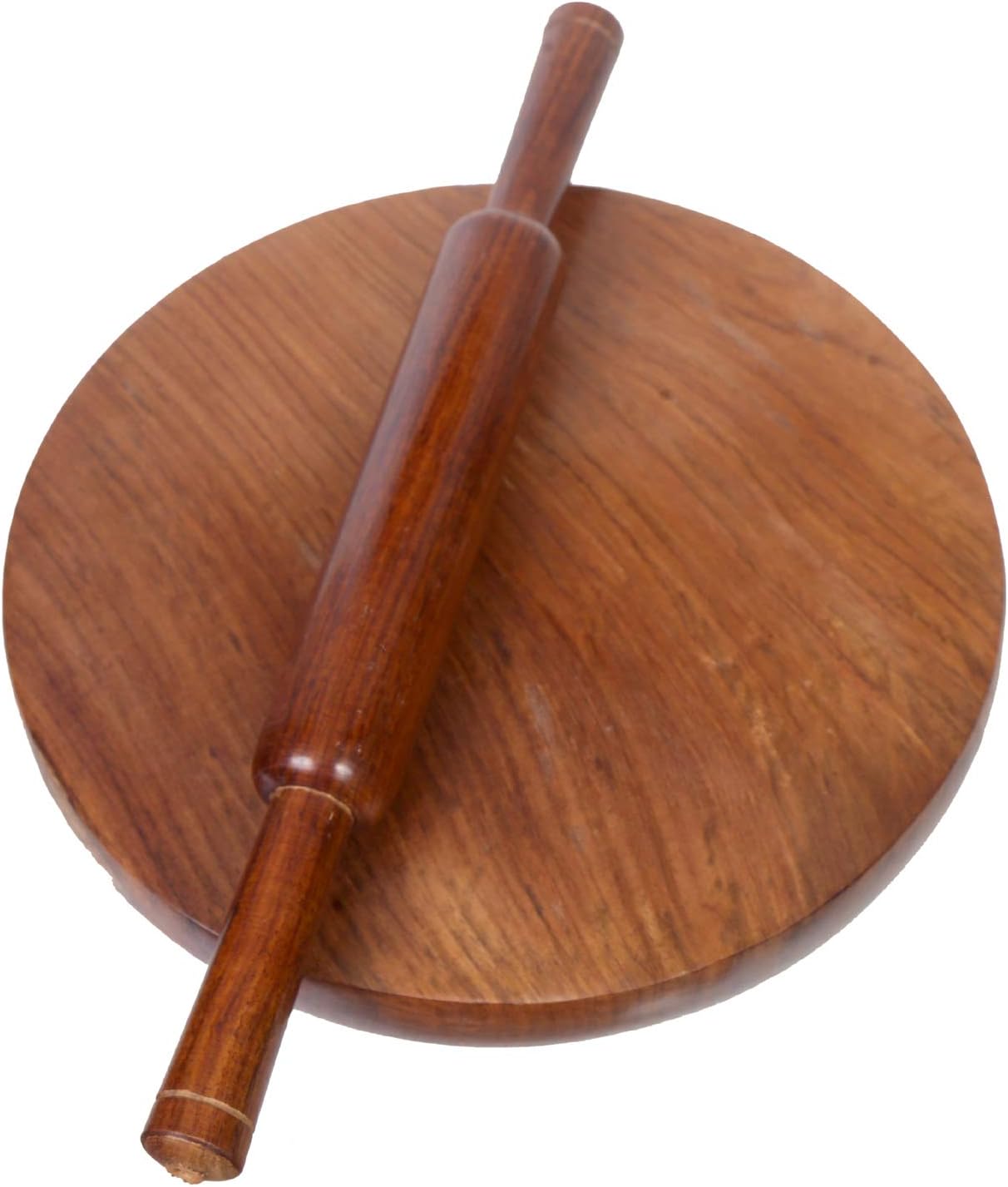 Amazon.com: WILLART Handmade Wooden Chapati Maker Serving Board Round ...