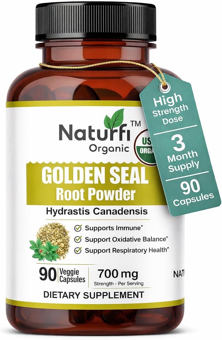Amazon.com: Naturfi Organic - Goldenseal Root Capsules, 90 Capsules ...