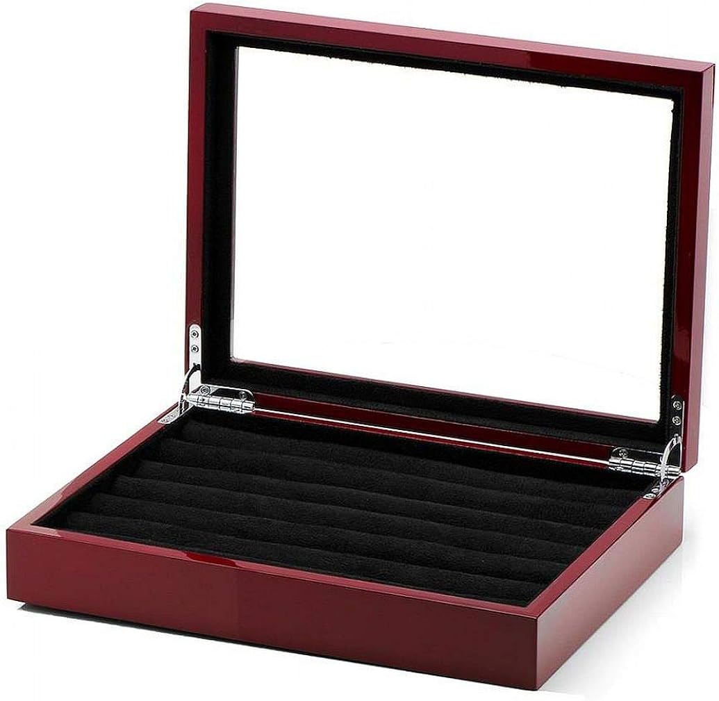 Amazon.com: Cuff Links Storage Box/Case Mahogany Cufflinks Organizer ...