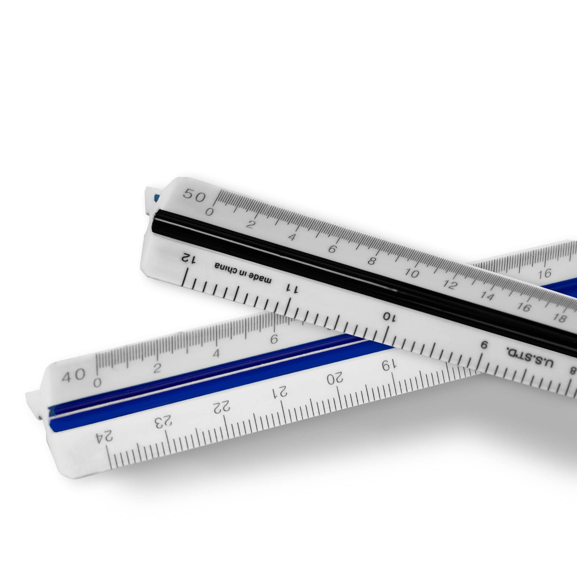 Amazon.com: 2 Pack Pacific Arc Engineer Triangle Scale Ruler 12 Inch ...