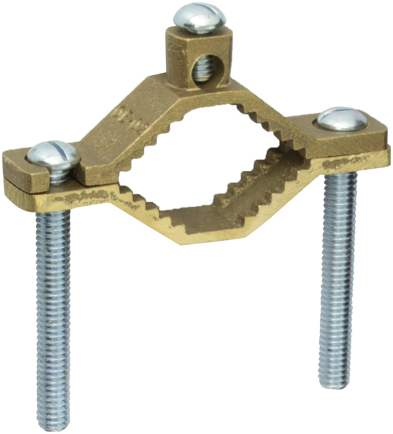 NSI G-2-S Bronze Ground Clamp, 1-1/4" - 2" Water Pipe Size, 10 sol - 2/ ...