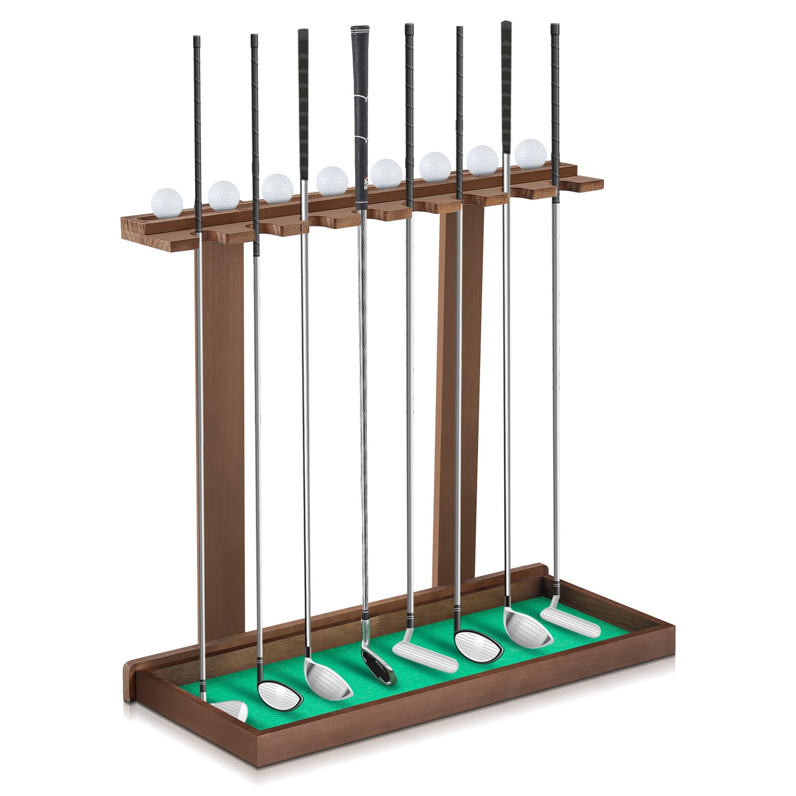 Amazon.com : Blosssound Wooden Golf Putter Stand Golf Club Rack for 8 ...