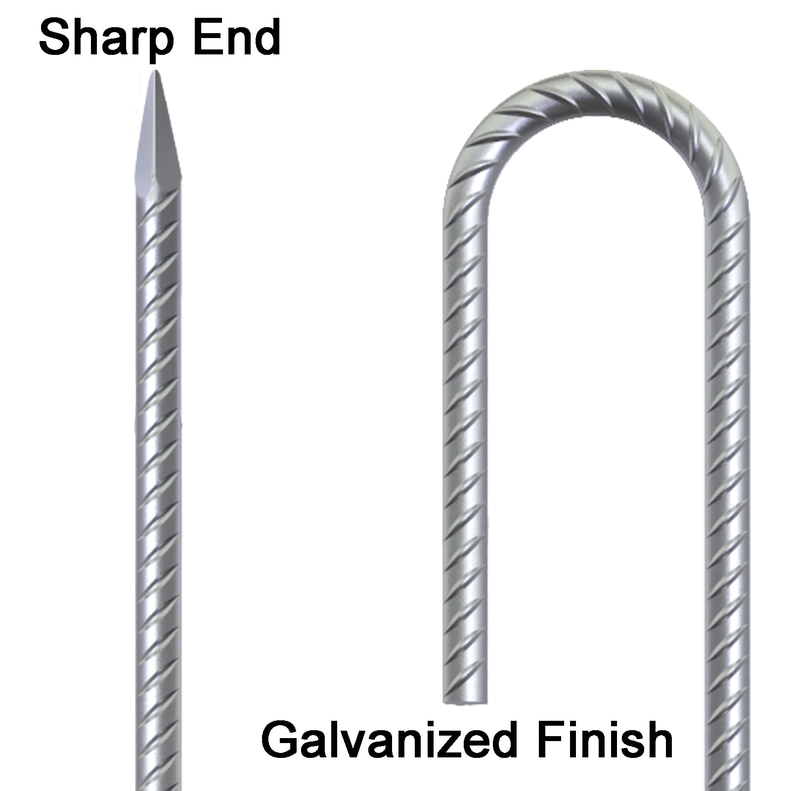 Snapklik.com : VVOKGO Rebar-Stakes-12-Inch Galvanized Ground Spikes,20 ...