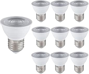 10 Pack E26 LED Spotlight Bulbs, 5W PAR16 Light Bulb 50W Equivalent,Daylight White 6000K,500Lm ...