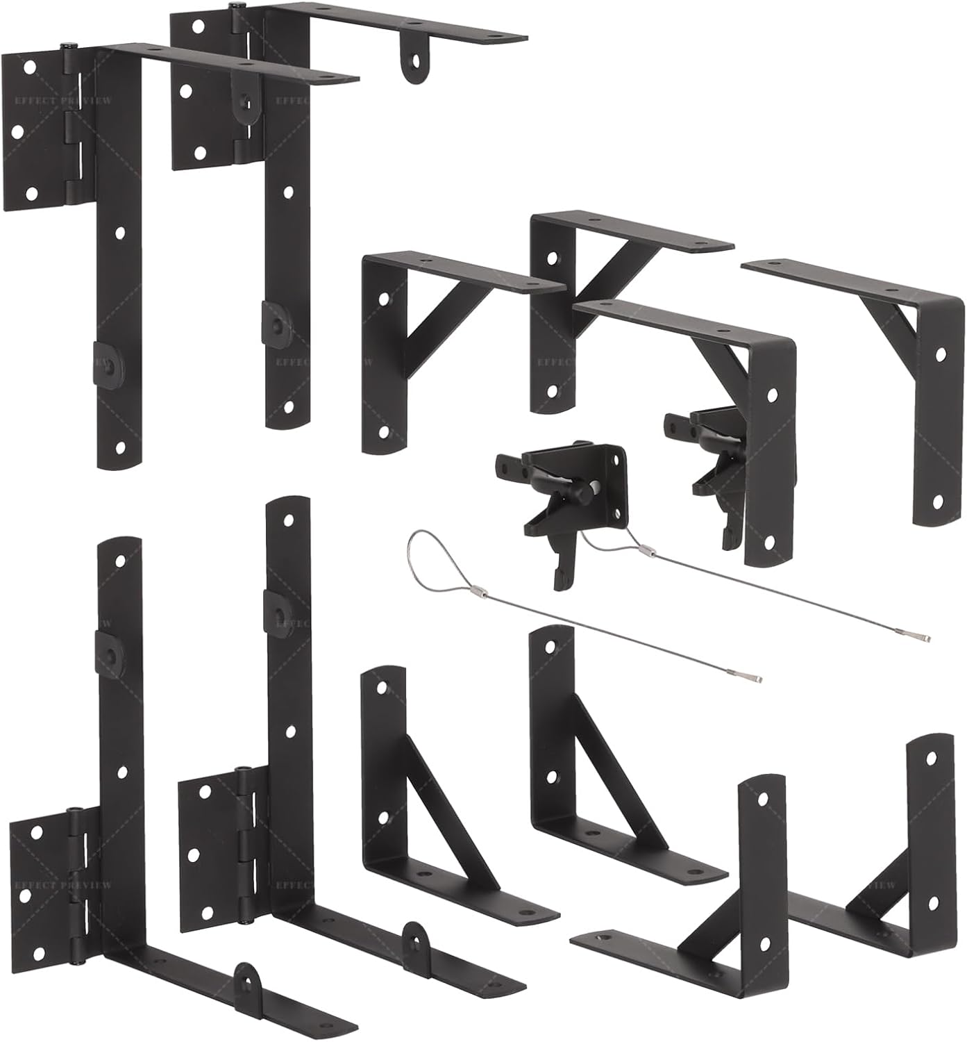 Heavy Duty Gate Corner Brace Brackets Kit - Anti Sag Wooden Fence ...