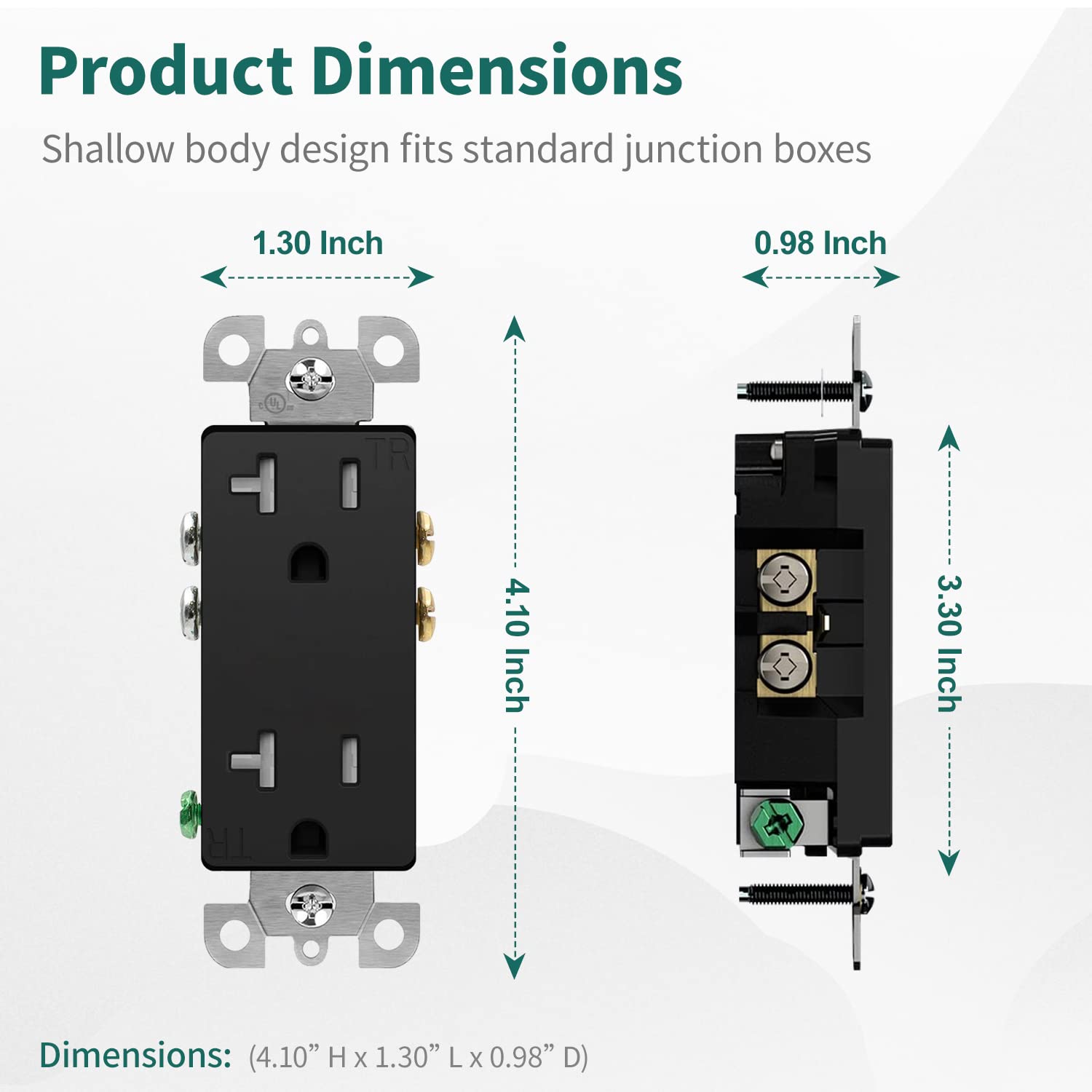 Snapklik.com : Micmi Decorator Receptacle Outlet, Standard Electrical ...