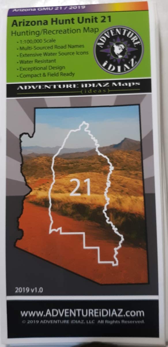 Arizona Hunt Unit 21 Map: Kevin Diaz: 9781733972857: Amazon.com: Books