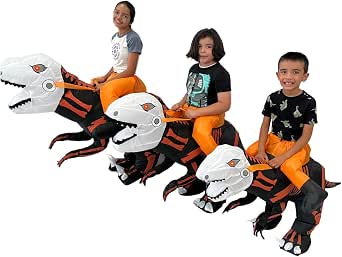 Disfraz Inflable Traje Halloween Velociraptor Huesos Montable Niños ...