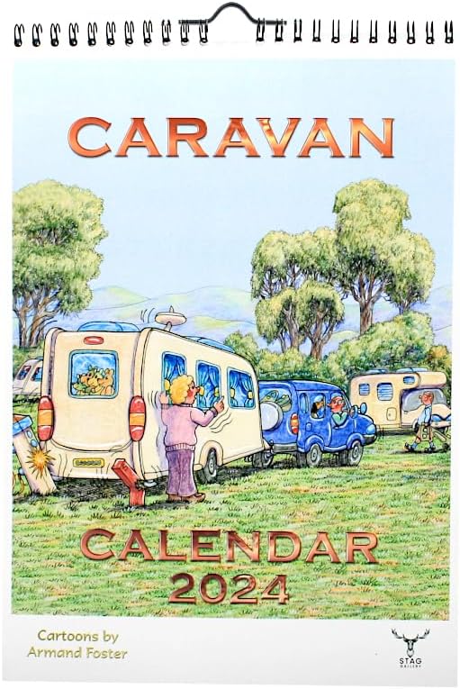 Caravan Humour Cartoon Funny 2024 Yearly Wall Hanging Calendar ...