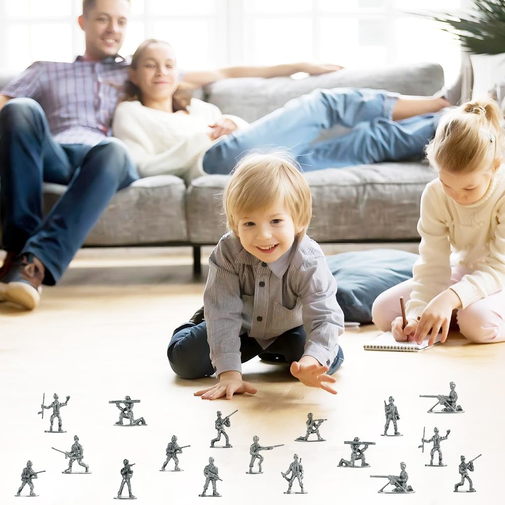 Larfraecy Mini Soldier Action Figures 100 Pcs Military Plastic Toy Set ...