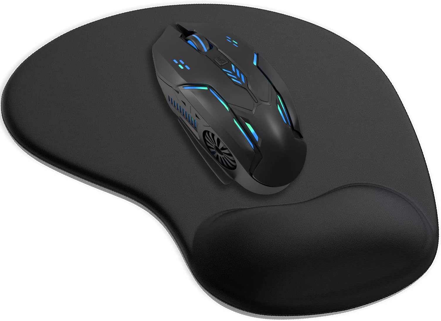 Amazon Basics Rectangular Gel Mouse Pad with Wrist Rest, Black : Amazon ...