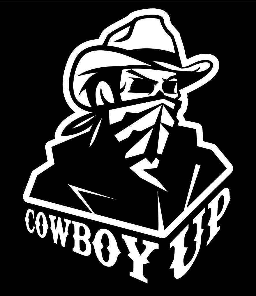 Amazon.com: Cowboy Up Vinyl Decal Sticker | Cars Trucks Vans Walls ...