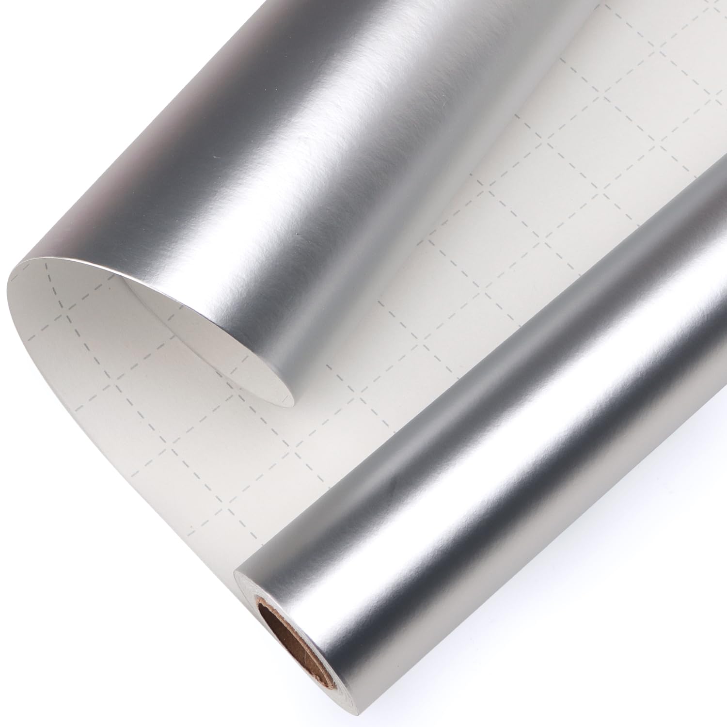 Amazon.com: Ribbli Silver Metallic Wrapping Paper Matte Silver Solid ...