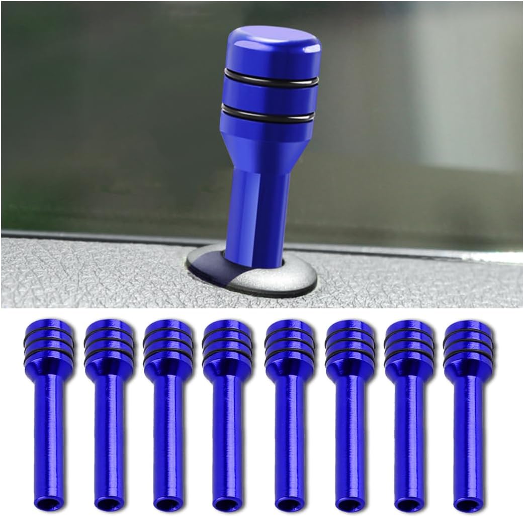 Amazon.com: BESULEN 8 Pcs Car Door Lock Knobs, Aluminum Alloy Auto Lock ...