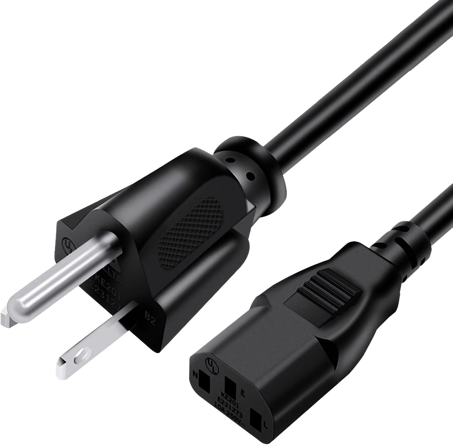 Amazon.com: 8ft AC Power Cord NEMA 5-15P to IEC C15 13A/125V 16AWG for ...