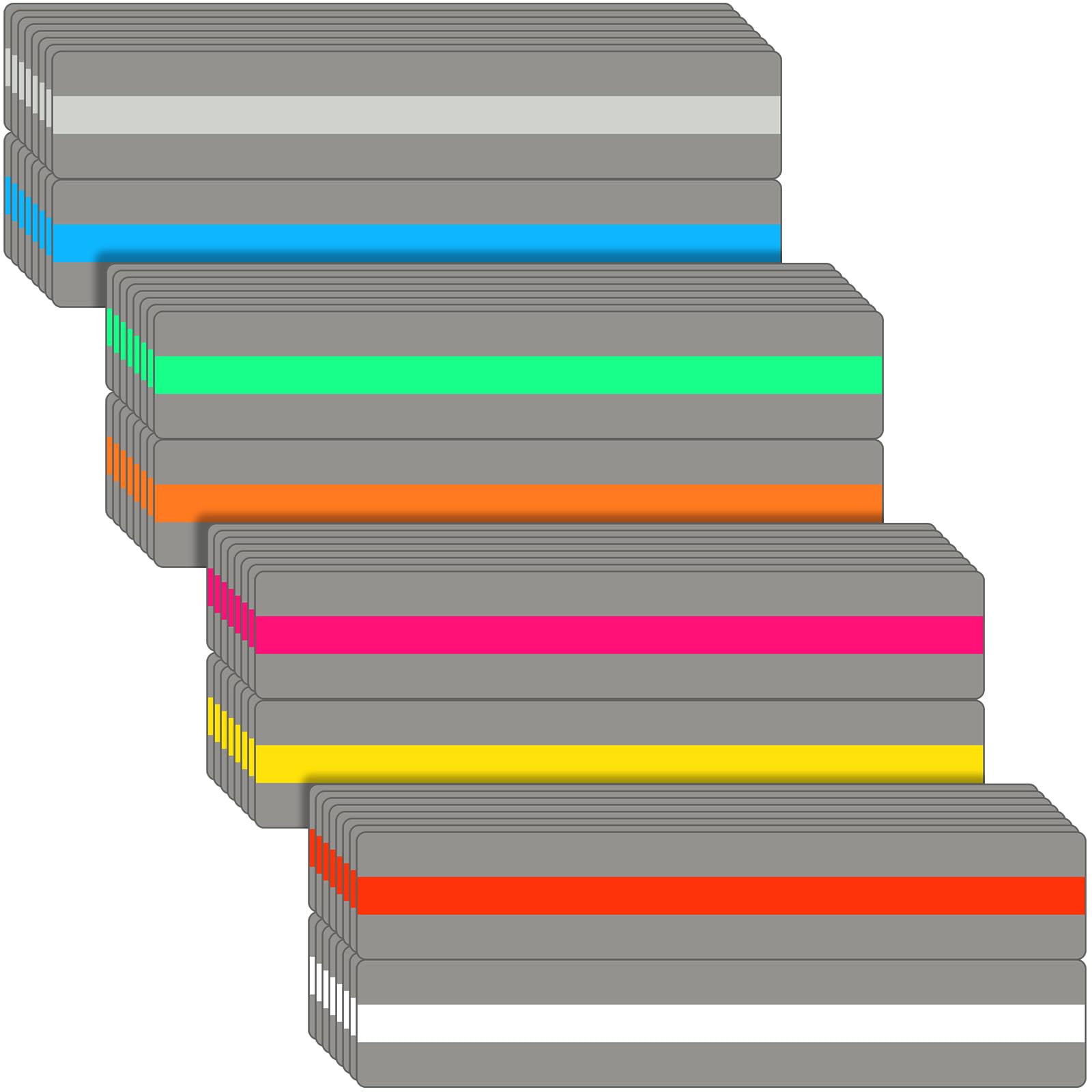 Amazon.com: Yexiya 144pcs Guided Reading Strip Colorful Highlight Strip ...