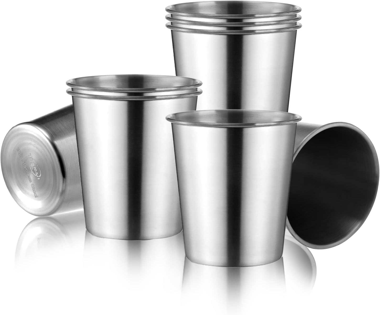 Amazon.com: Ruisita 6 Pack 8 Ounce Stainless Steel Cups Shatterproof ...