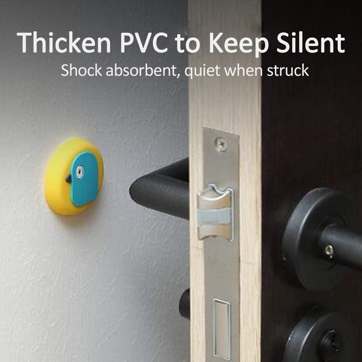 Snapklik.com : Door Stopper Wall Protector - 6 Pack 1.8" Quiet, Shock ...