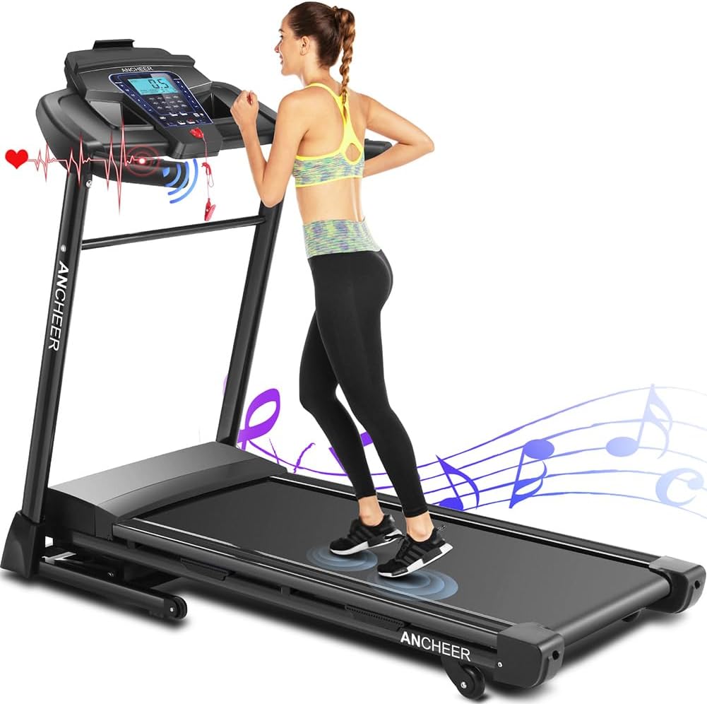 Amazon.com : ANCHEER 3.25HP Treadmill with Auto Incline 15%,300lb ...