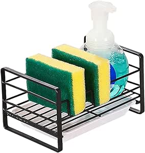 KEINEUX Sponge Holder Kitchen Countertop Sink Caddy Organiser, with ...