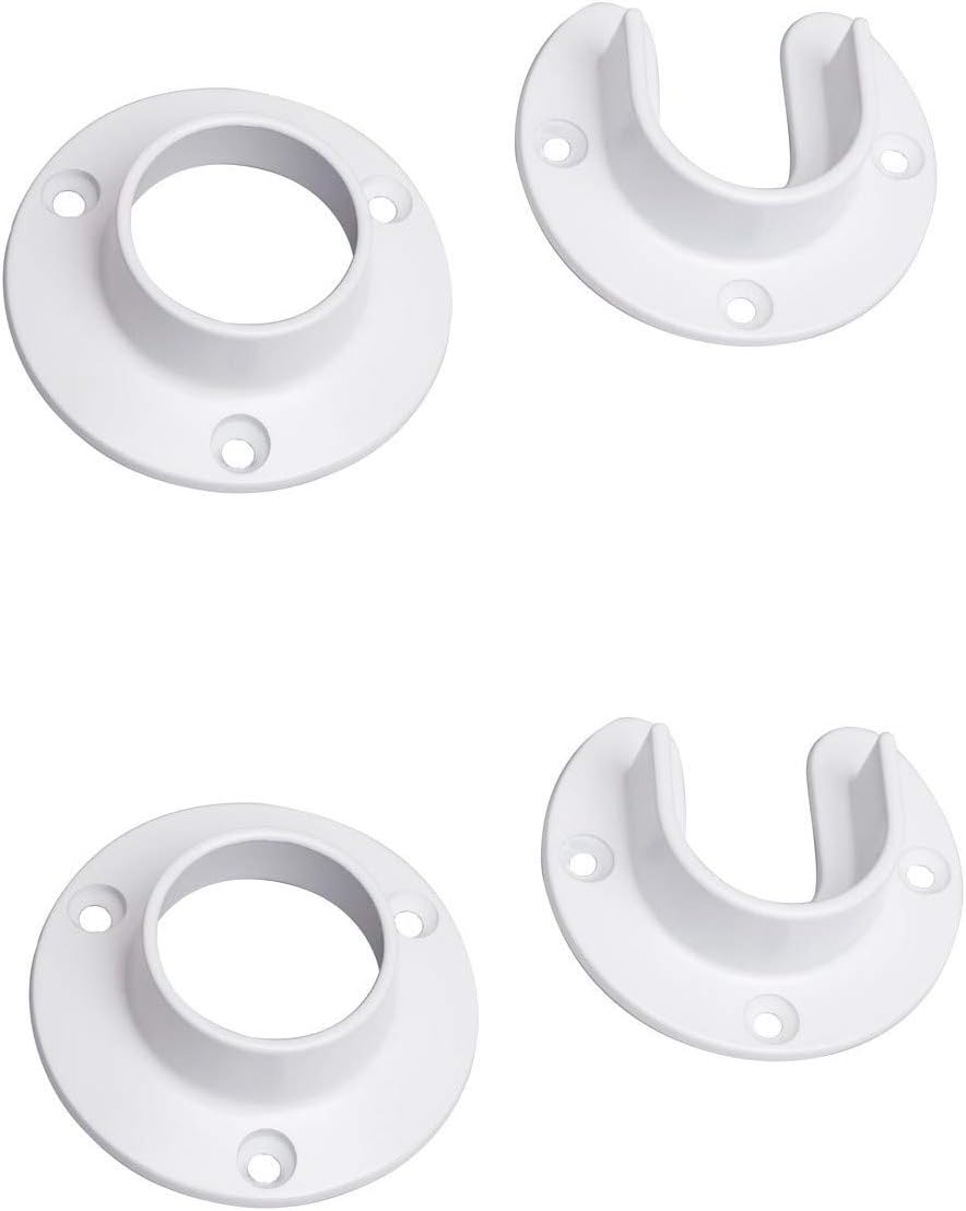 Amazon.com: Pole Sockets, White Zinc, Pr. : Home & Kitchen