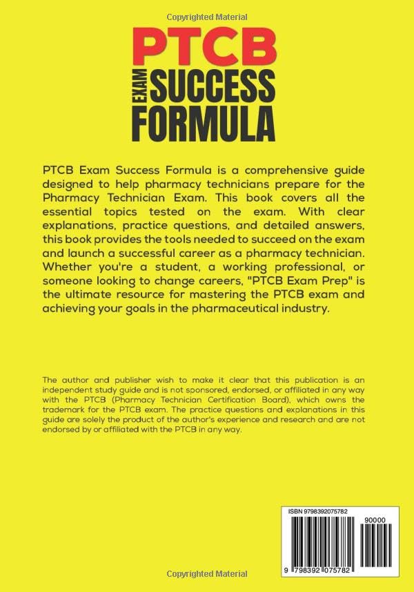 Snapklik.com : PTCB Exam Success Formula: Master Smart Studying To ...