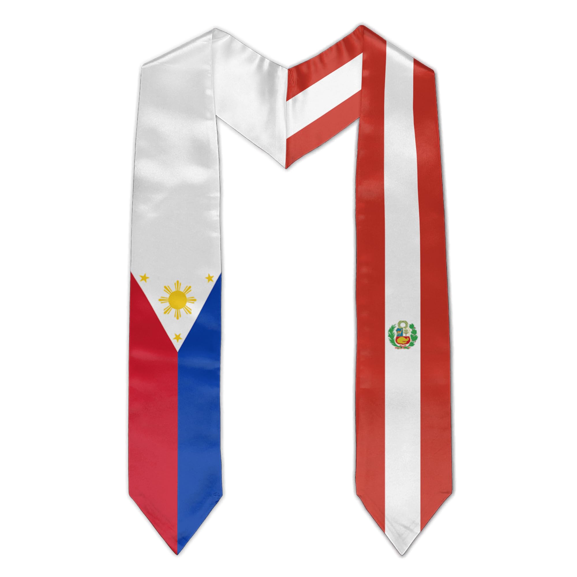 Snapklik.com : Philippines Peru Mixed Flag Graduation Stole For ...