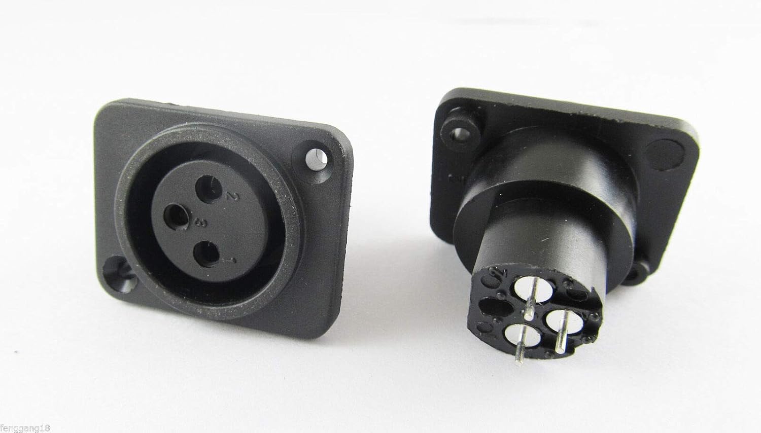 Amazon.com: Connector and Terminal 2pcs XLR Female Jack 3 Pin 3-Pole ...