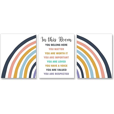 Amazon.com: EYSL Vintage Tin Sign Classroom Sign Rainbow Diversity ...