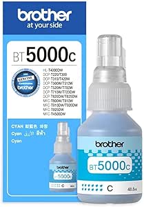 Brother BT5000C Genuine Ink Bottle, Cyan, Page Yield up to 5,000 Pages : Buy Online at Best ...