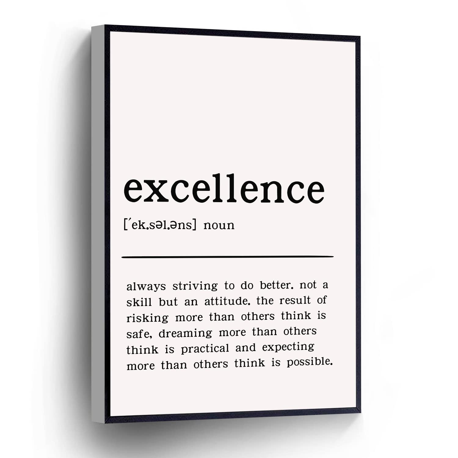 Amazon.com: Excellence Definition Canvas Print Motivational Quotes Wall ...