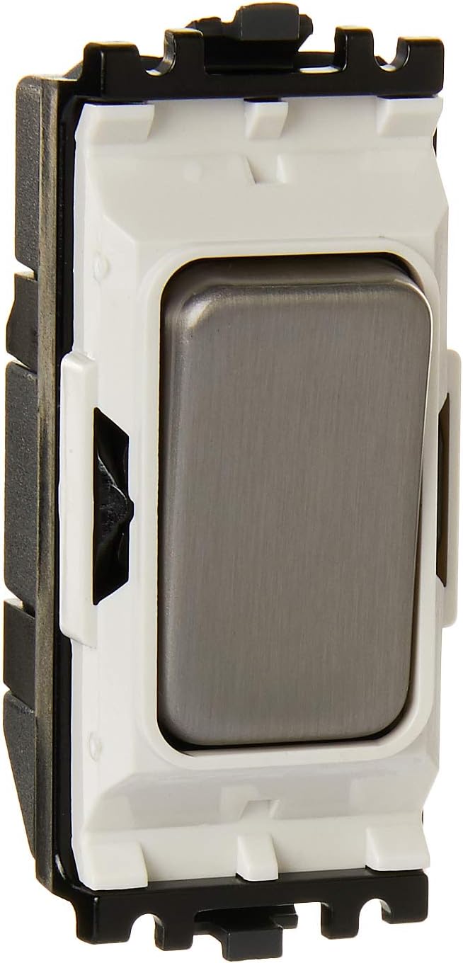 MK Aspect K4881BRCW 10A Single Pole 1-Way Grid Module - Brushed Chrome ...
