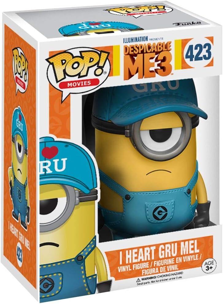 Amazon.com: Despicable Me 3 13460 Pop! Vinyl I Heart Gru Mel Figure ...