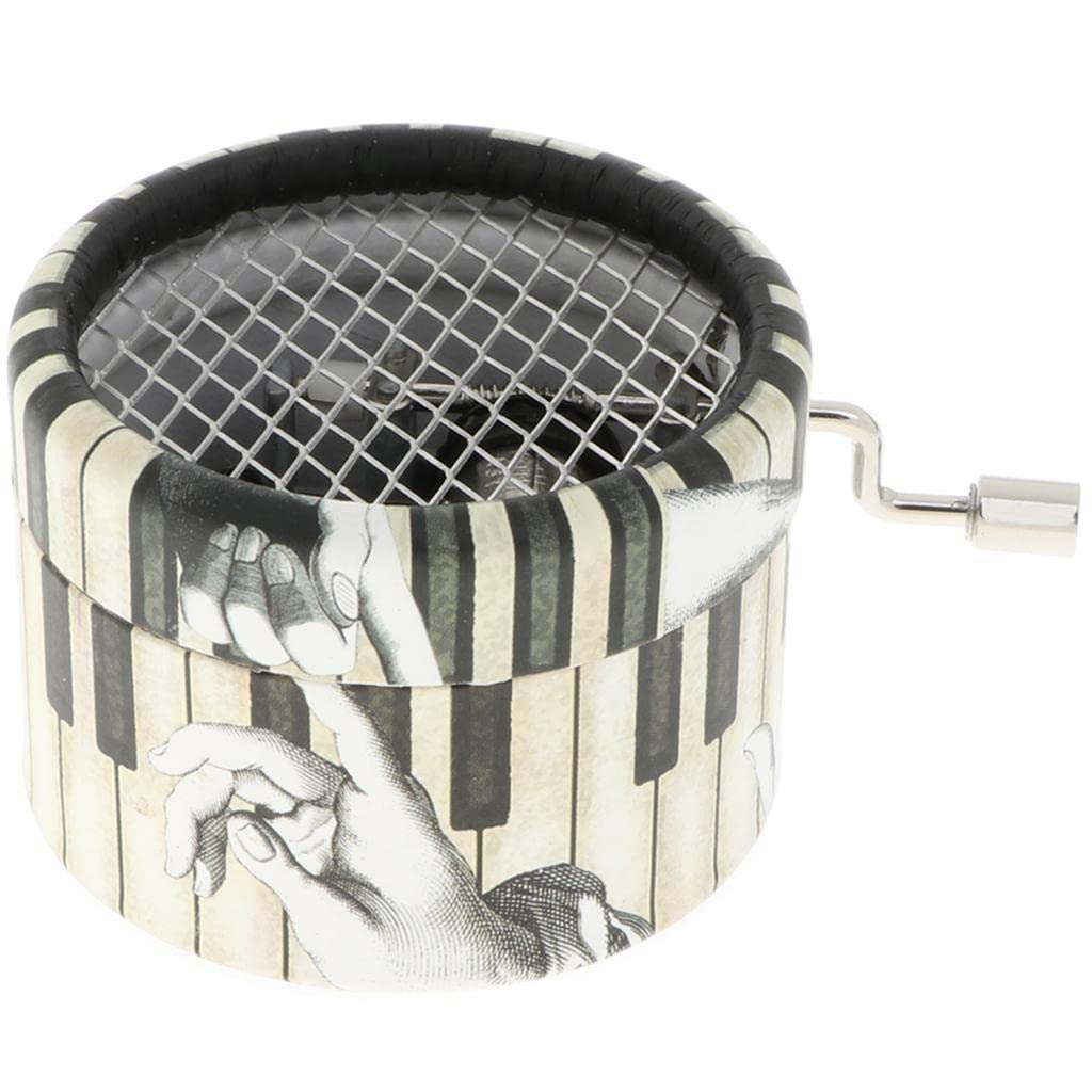 BNF® Retro Wooden Music Box Hand Cranked For Music Lover Gift Piano ...