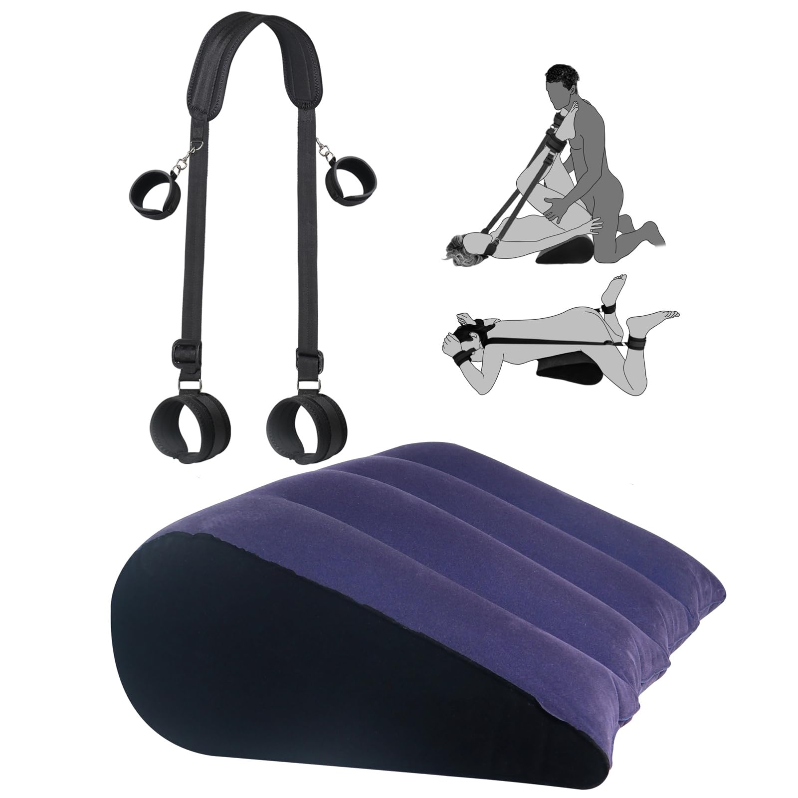 Sex Toys BDSM Sex Pillow Bondage - Inflatable Sex Wedge, Leg Restraints ...