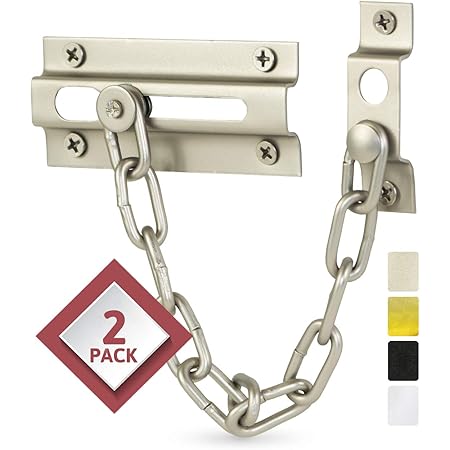 INBOF 2 Pack Door Chain Lock, Premium Chain Door Lock, Thickened Door ...