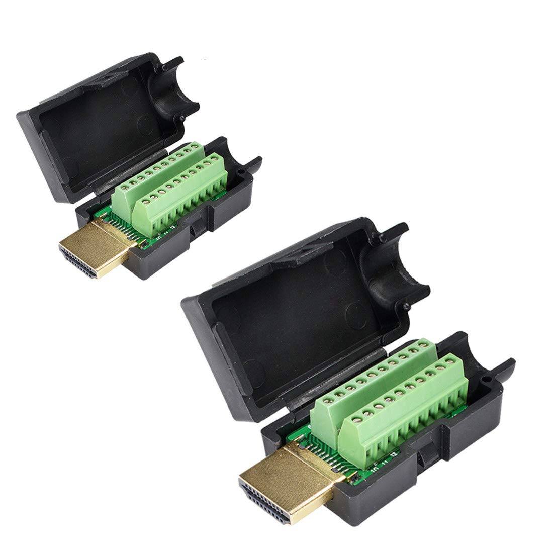 Amazon.com: Oiyagai 2pcs HDMI Adapter HDMI Connector Solderless Free ...