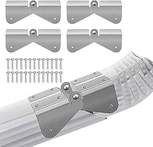 Pack of 4 Zip, Gutter Downpipe, Stainless Steel Gutter Extension Hinges ...