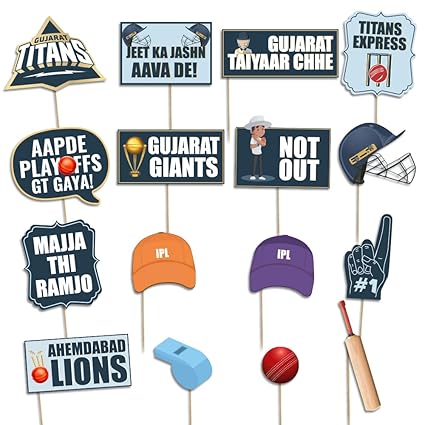 Festiko® Team GT Photobooth Props (Set of 16 Pcs), Ipl Theme Photobooth ...